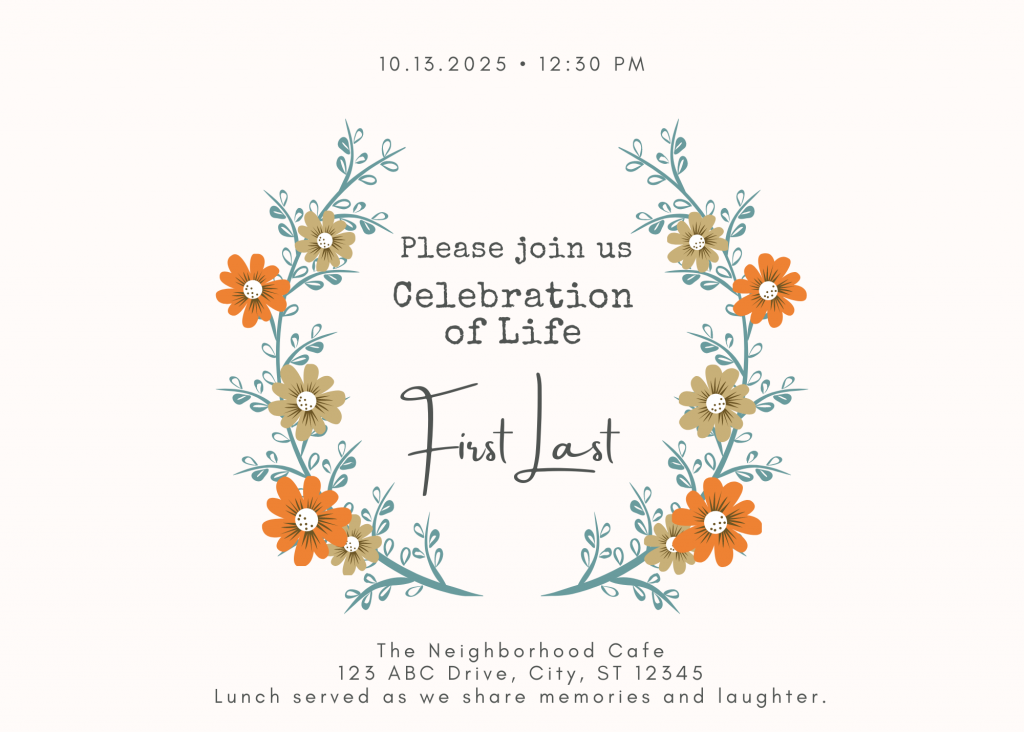 How To Plan A Celebration Of Life: Guide and Checklist [PDF]